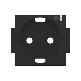 Niko Home Control - Centraalplaat stopcontact 161-66930 Zwart mat ...