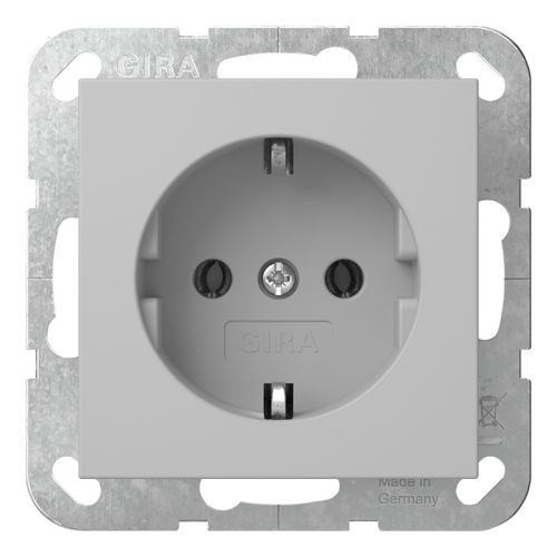 Gira Systeem 55 - Wandcontactdoos 4466015 Grijs mat | Elektrototaalmarkt.nl