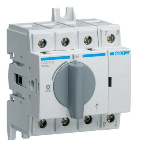 Hager HAC - Hoofdschakelaar HAC410 | Elektrototaalmarkt.nl