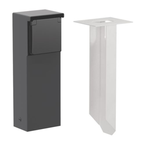 Niko Hydro - Tuinpaal stopcontact 761-36815 Zwart | Elektrototaalmarkt.nl