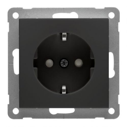 Peha Badora - Wandcontactdoos 00276822 Zwart mat | Elektrototaalmarkt.nl